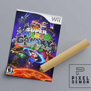 2000s Super Mario Galaxy Gamer Poster Retro Classic Gaming Wall Art ...