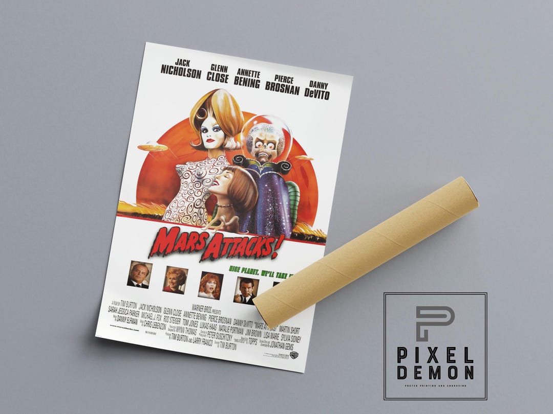 Mars Attacks Movie Poster Classic Wall Art Print - Etsy