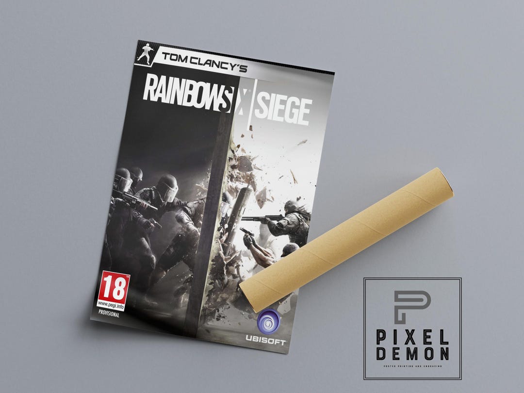 2010s Rainbow Six Seige Gamer Poster Retro Classic Gaming Wall Art ...