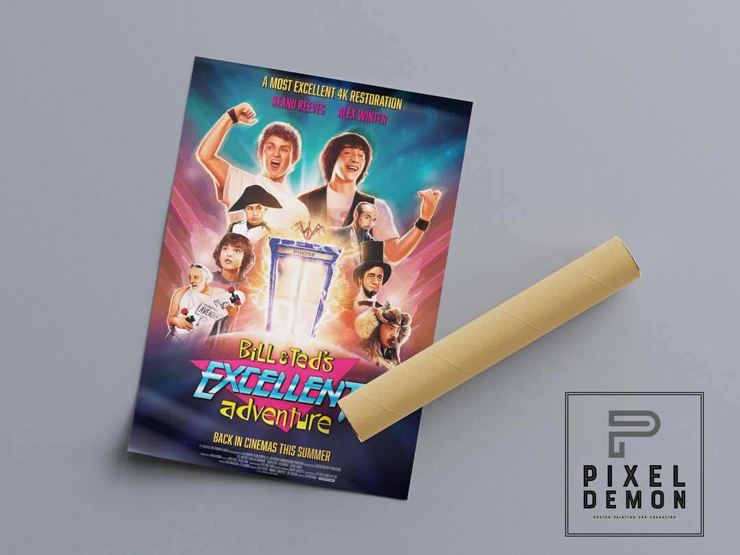 Bill and Ted's Excellent Adventure Movie Poster Classic Wall Art Print ...