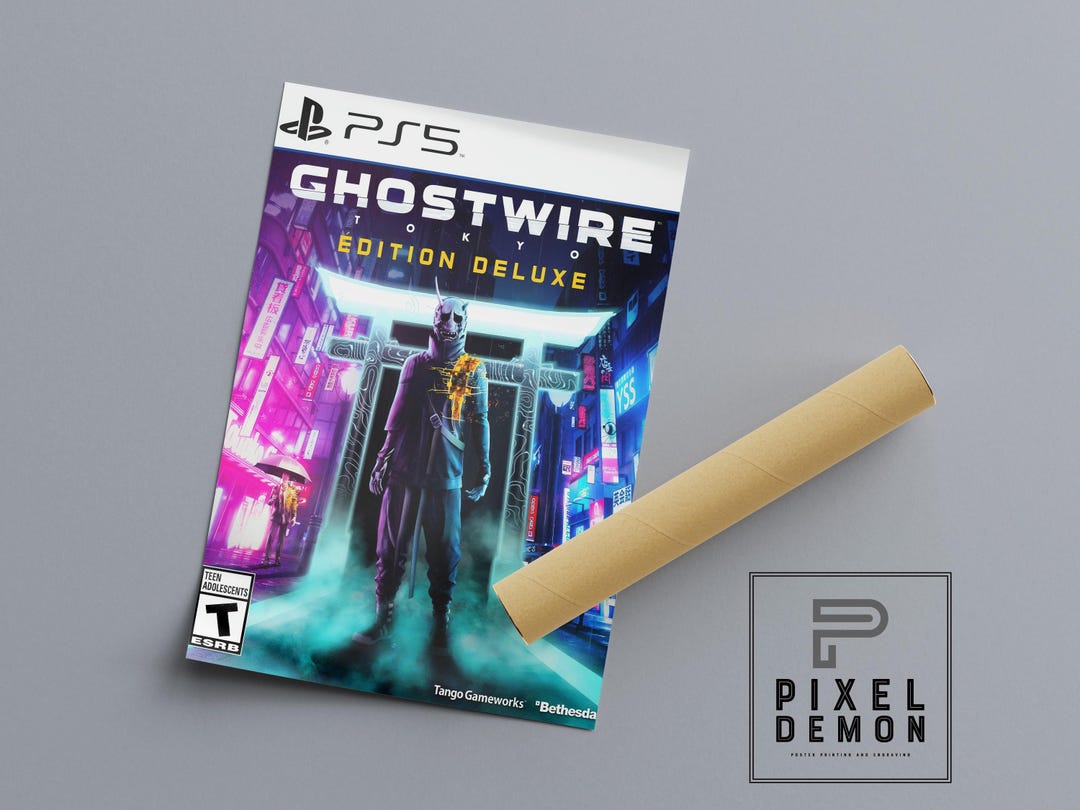 2020s Ghostwire Gamer Poster Retro Classic Gaming Wall Art Print - Etsy