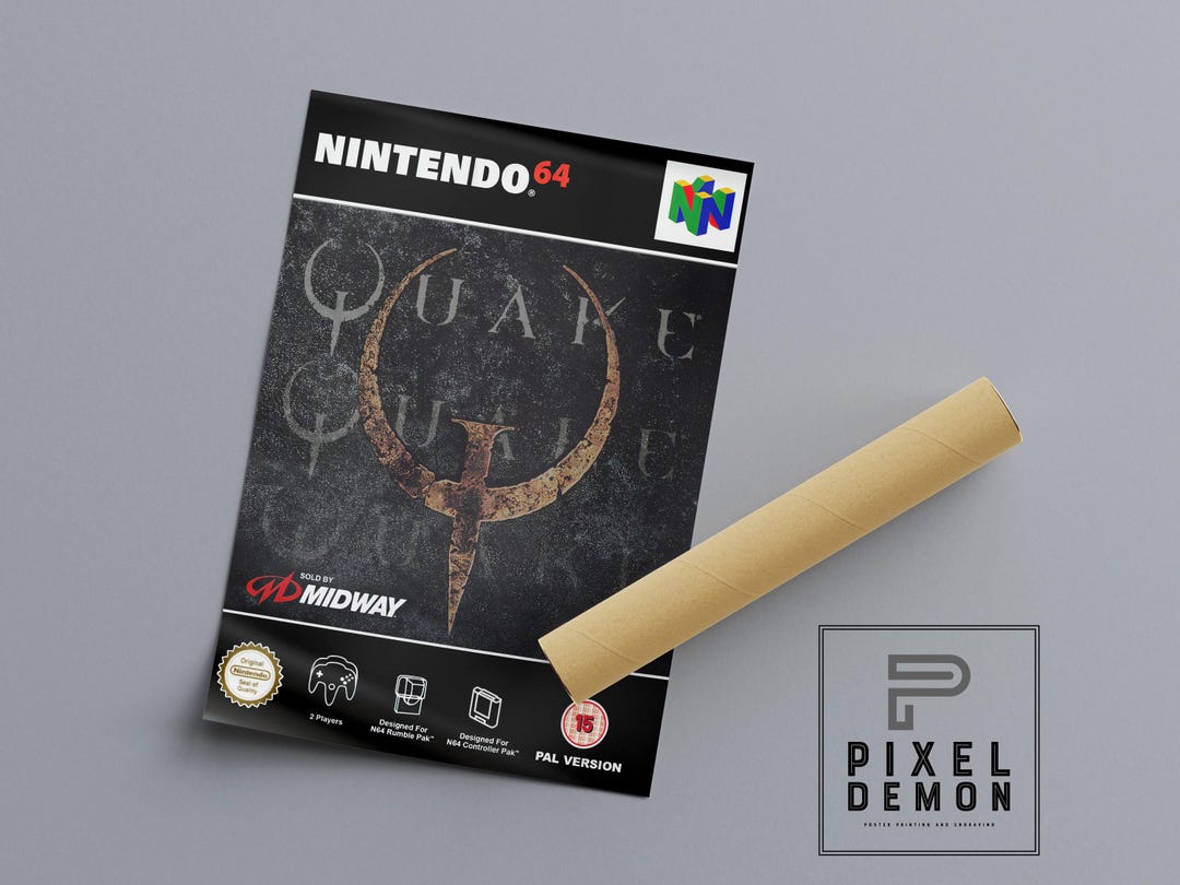 90s Quake Gamer Poster Retro Classic Gaming Wall Art Print - Etsy