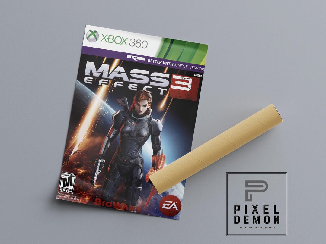 2010s Mass Effect 3 Gamer Poster Retro Classic Gaming Wall Art Print - Etsy
