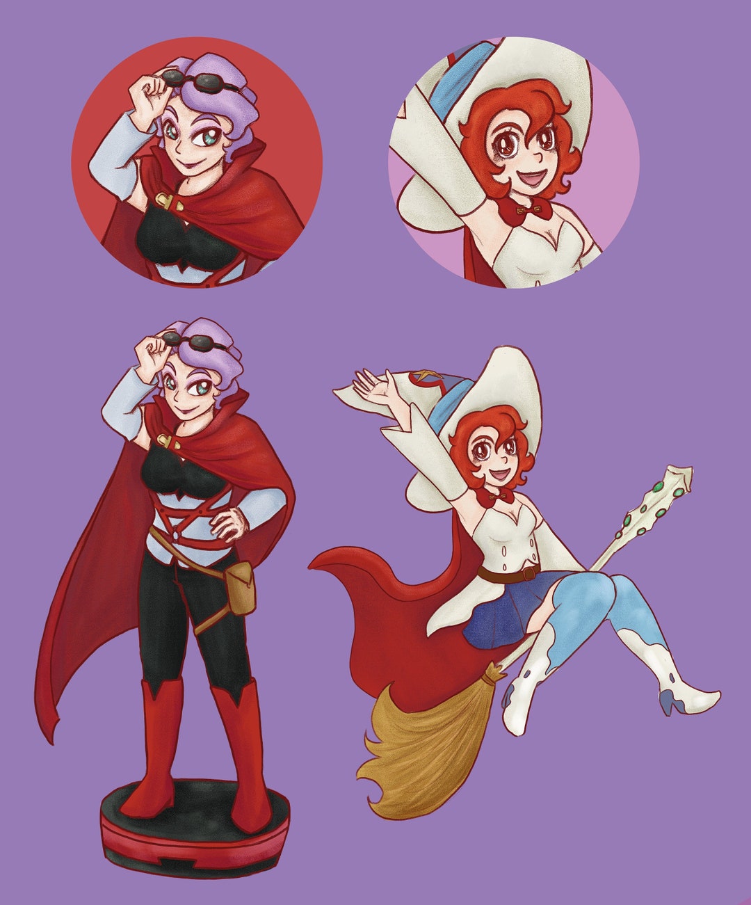 Little Witch Academia Croix Meridies Chariot Du Nord Sticker - Etsy