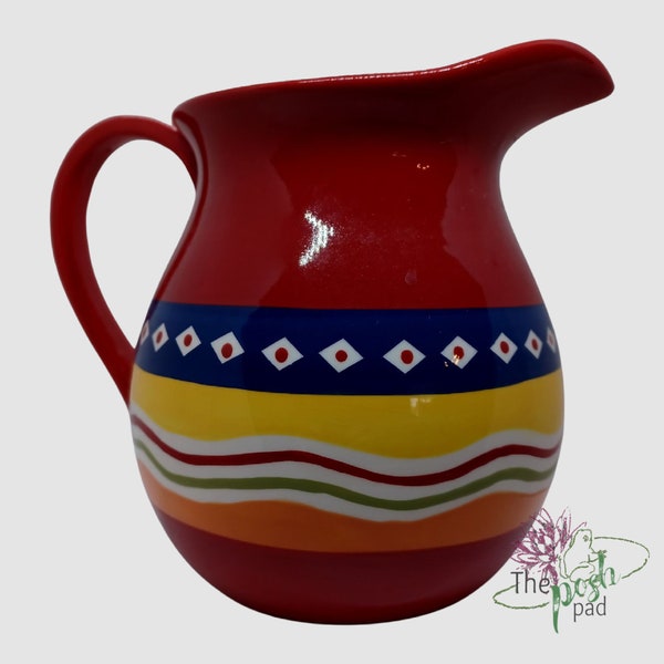 Red Ceramic Pitcher - Etsy