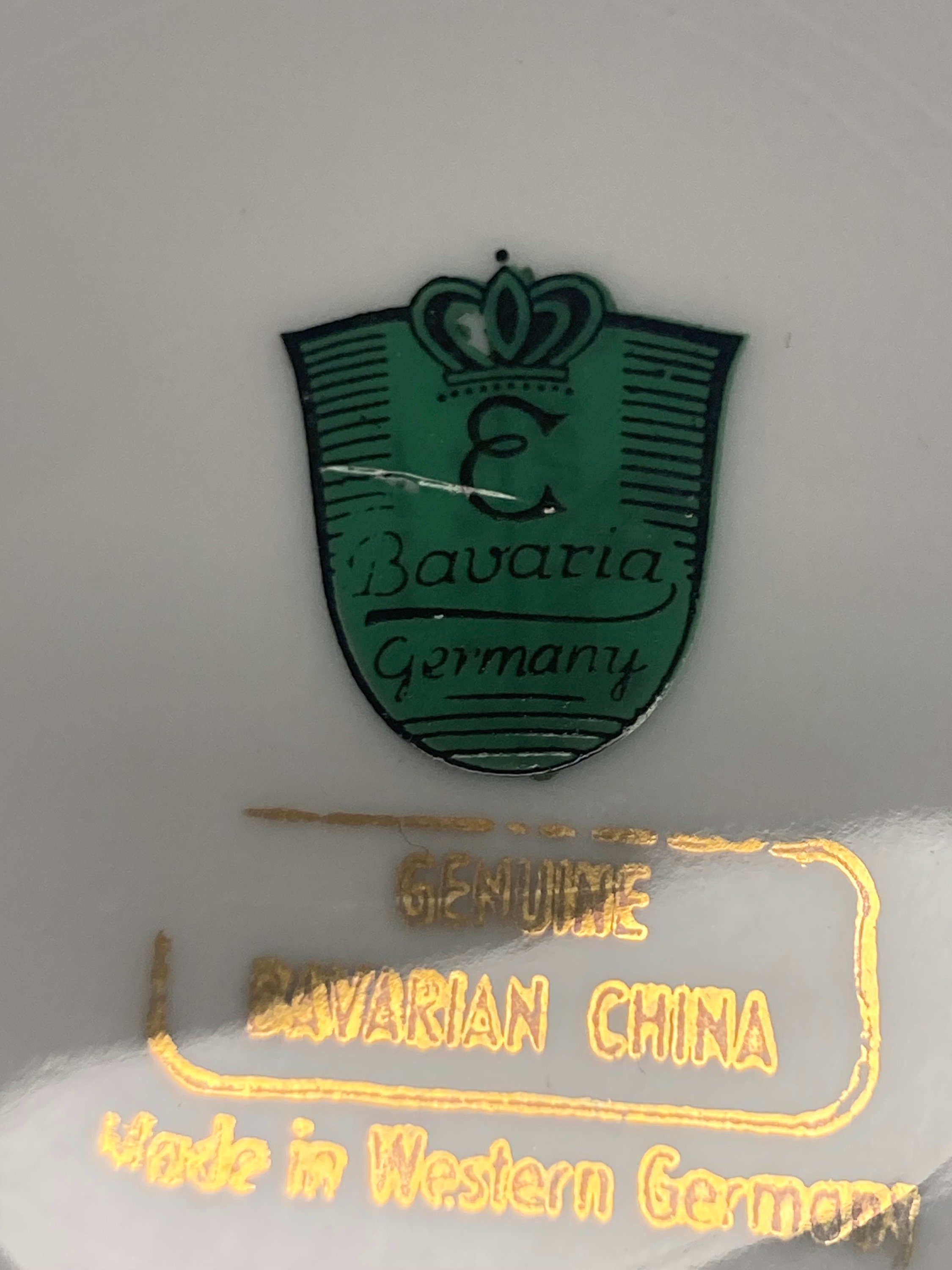 Antique Bavarian China / Stag Plate / Bavaria Germany / K H 1 - Etsy