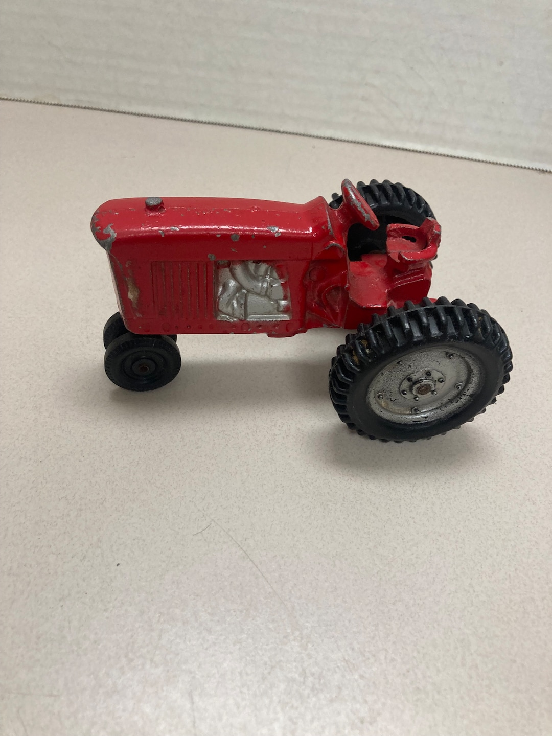 Vintage 1950s Die-cast Metal Red Tractor - Etsy