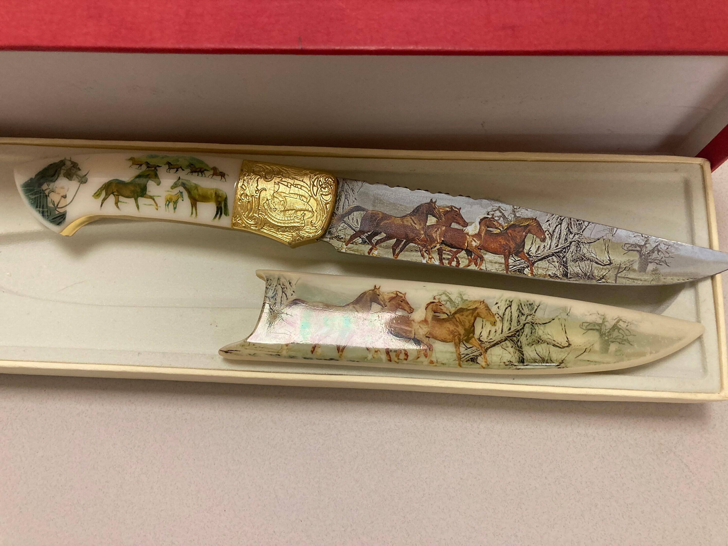 1960s Vintage Brass & Stainless-steel Knife / Ship Imprint on the Brass ...