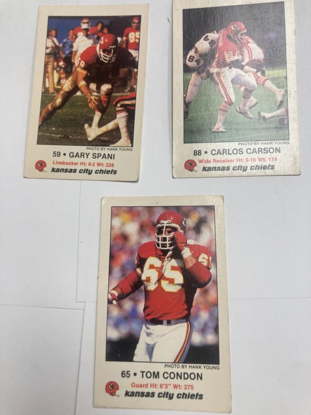 1983 Vintage Kansas City Chiefs Football Cards / Local Collectable ...