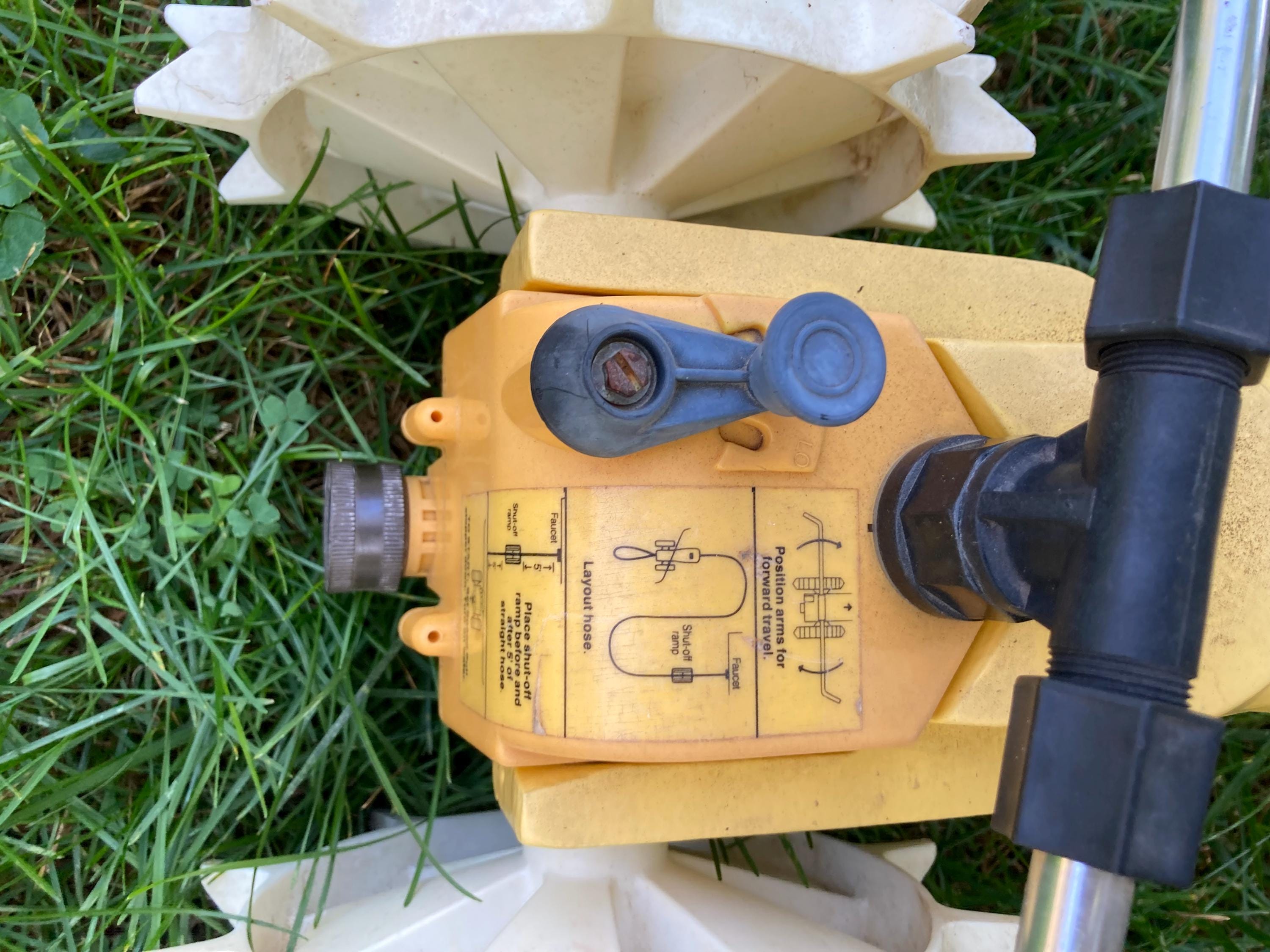 Vintage Nelson Cast Iron Yard Tractor Water Sprinkler (yellow) - Etsy