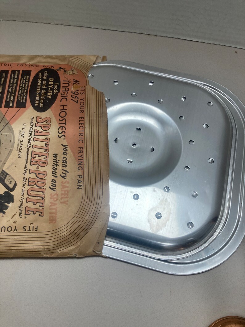 1950s Vintage Magic Hostess Splatter Prufe for Electric Skillet never ...