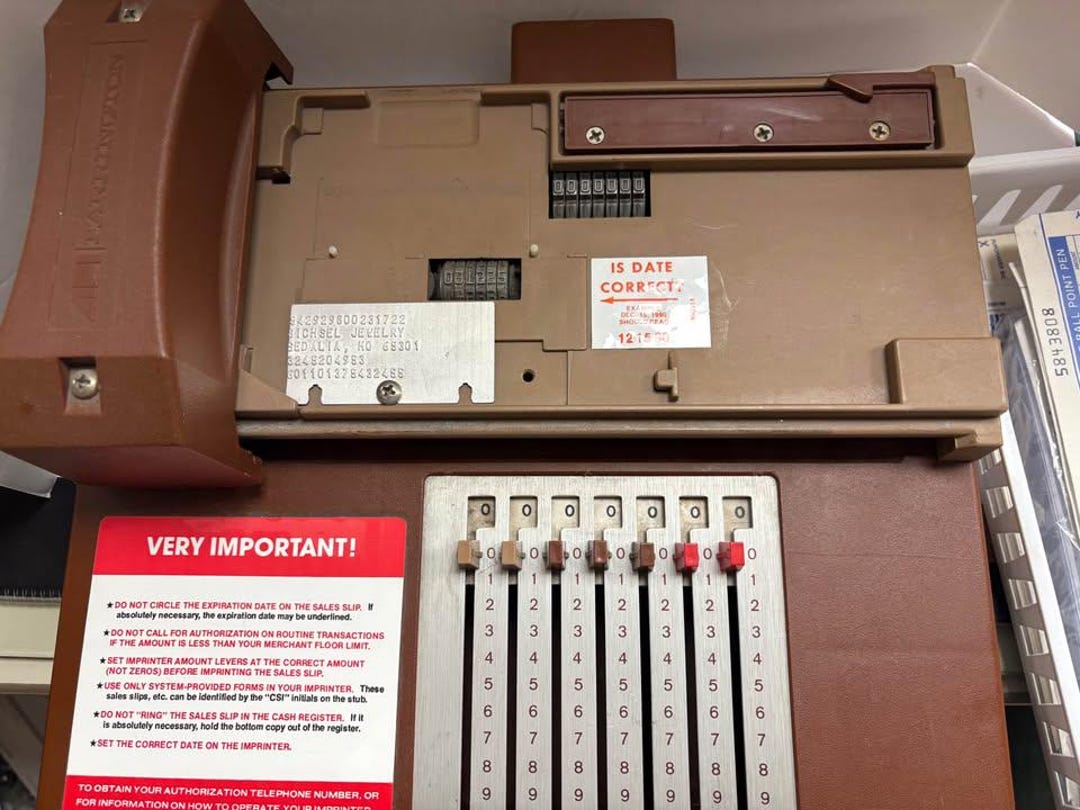 Vintage Farrington Credit Card Machine With Forms - Etsy