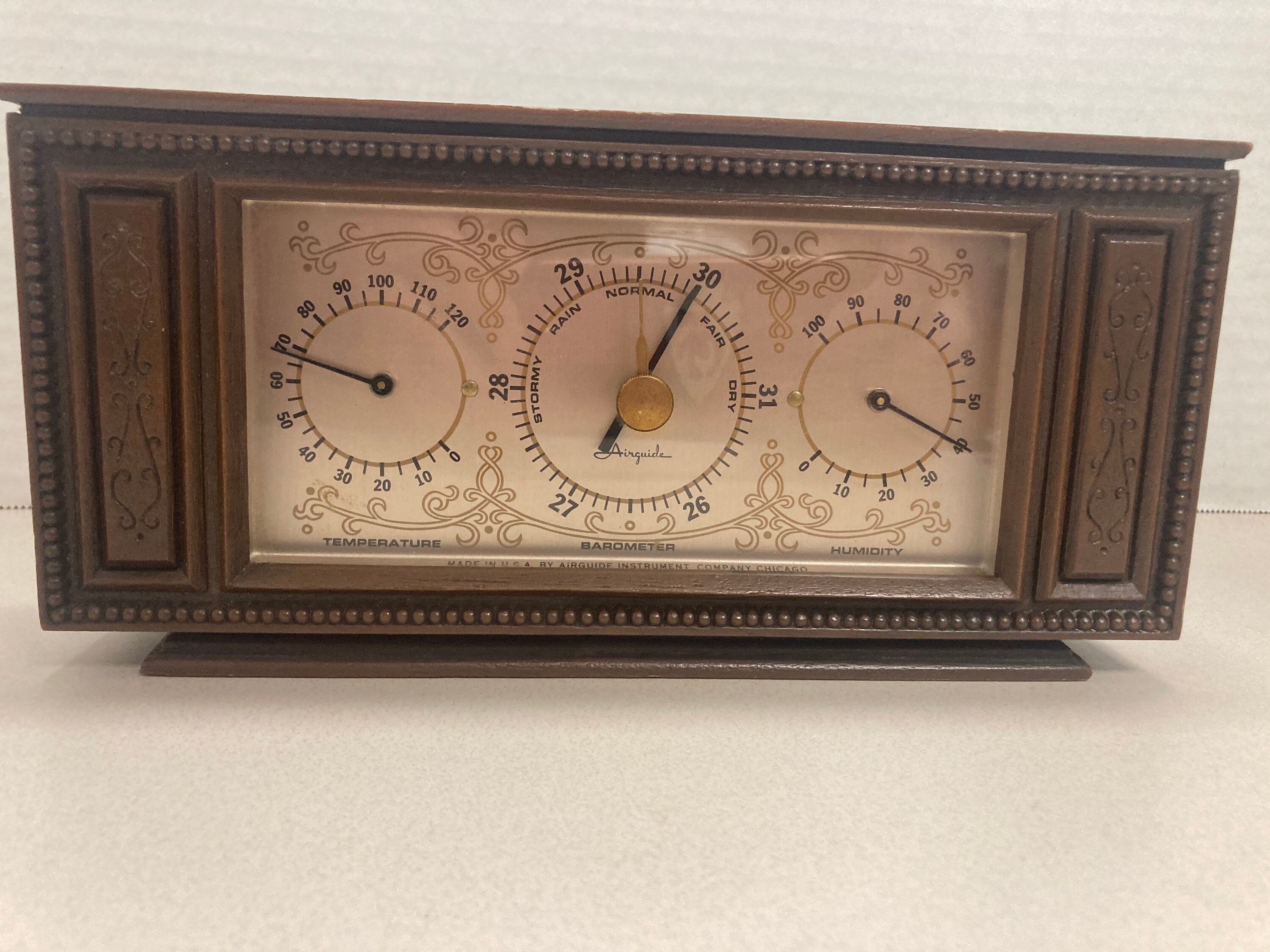 Vtg Airguide Weather Station Bakelite / Airguide Instrument Company ...