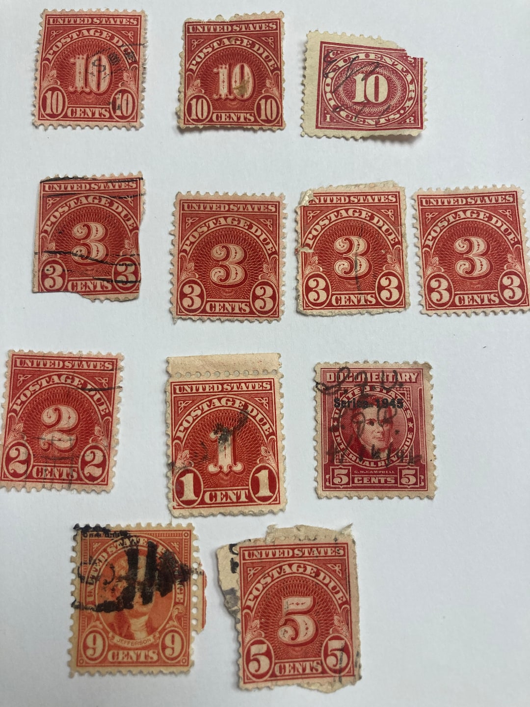 Vintage 1930s Postage Due Stamps (set of 12 Stamps) - Etsy