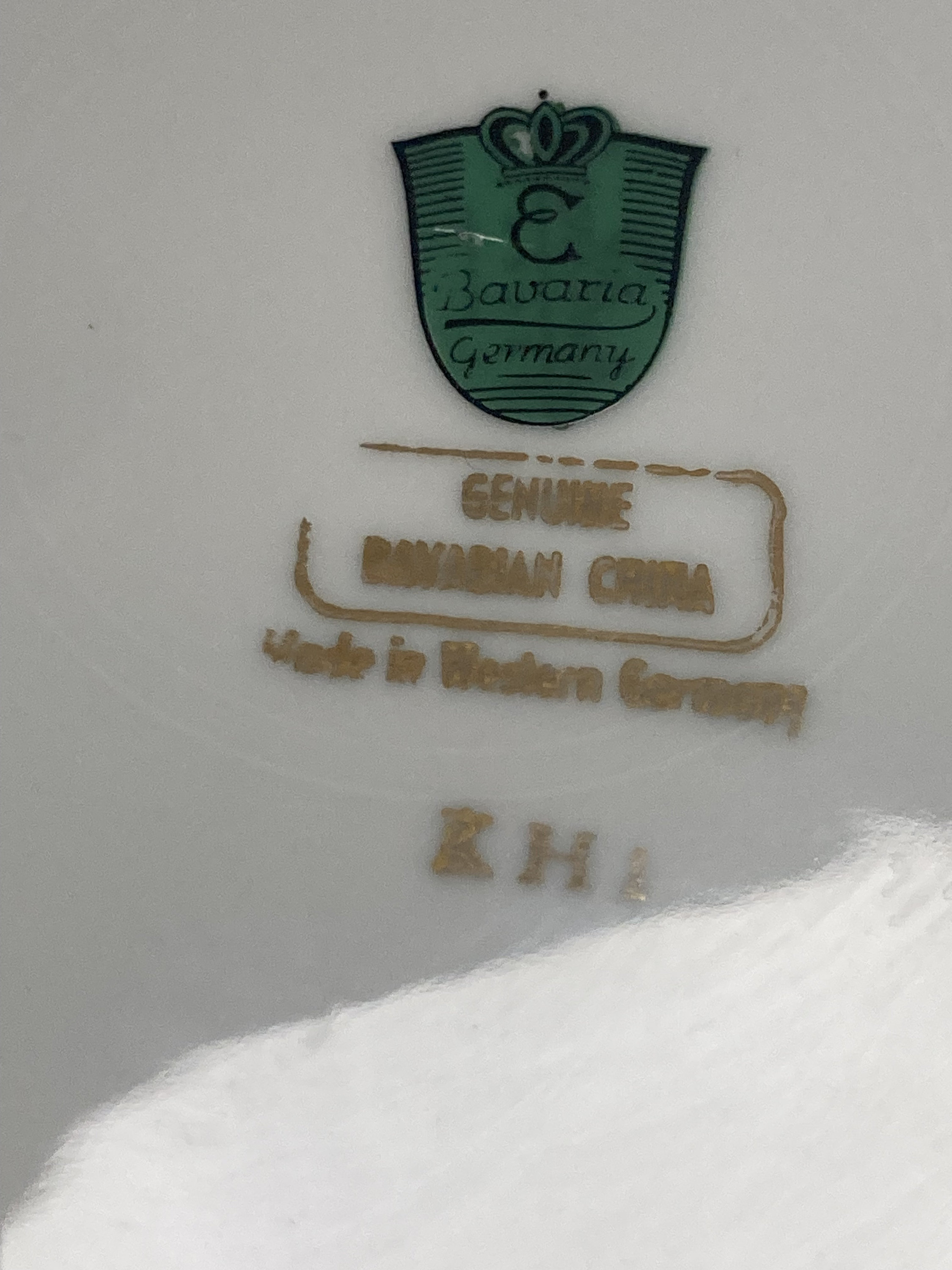 Antique Bavarian China / Stag Plate / Bavaria Germany / K H 1 - Etsy