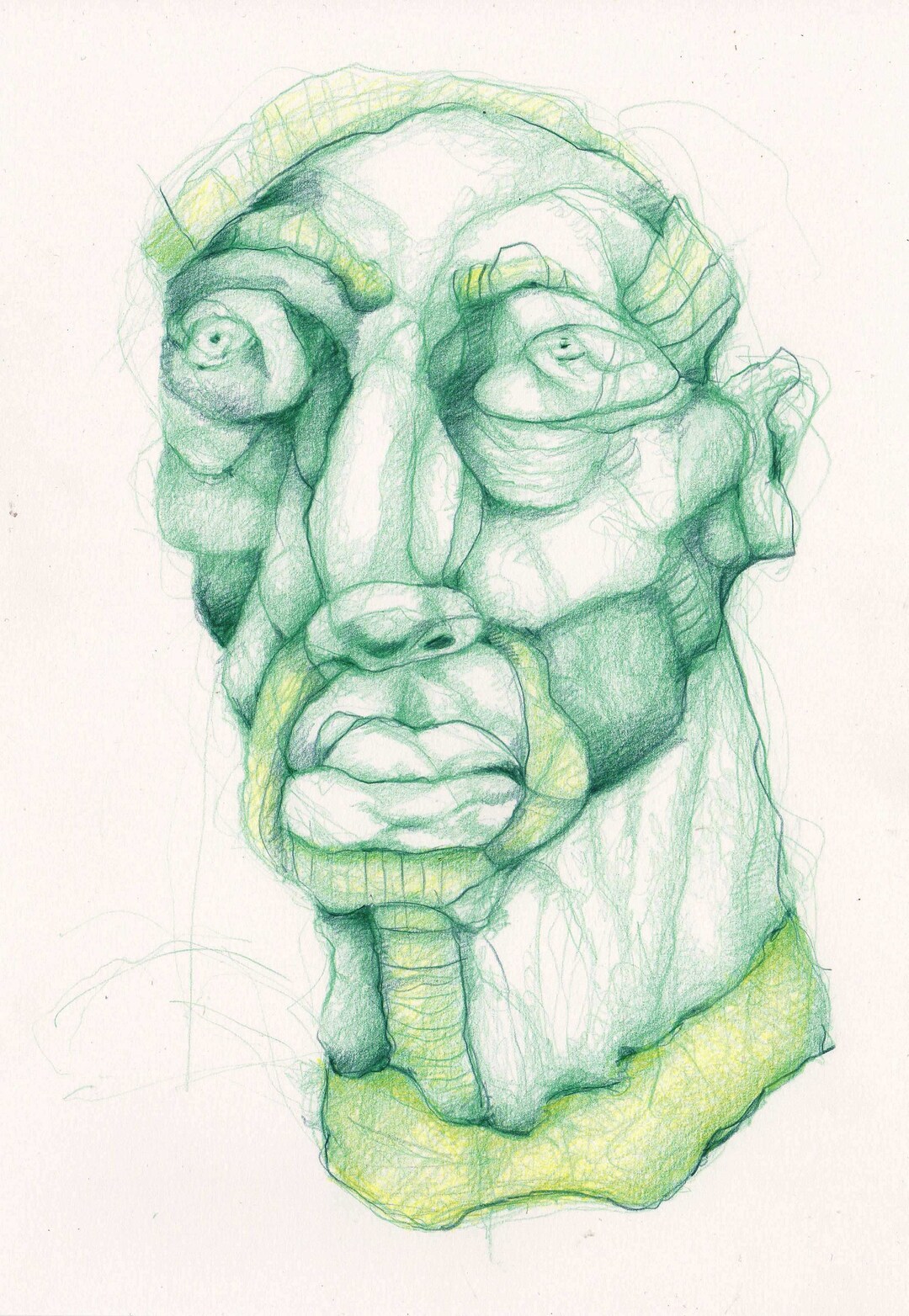 The Memory Catcher. Original Colored Pencil Portrait Drawing. Abstract ...