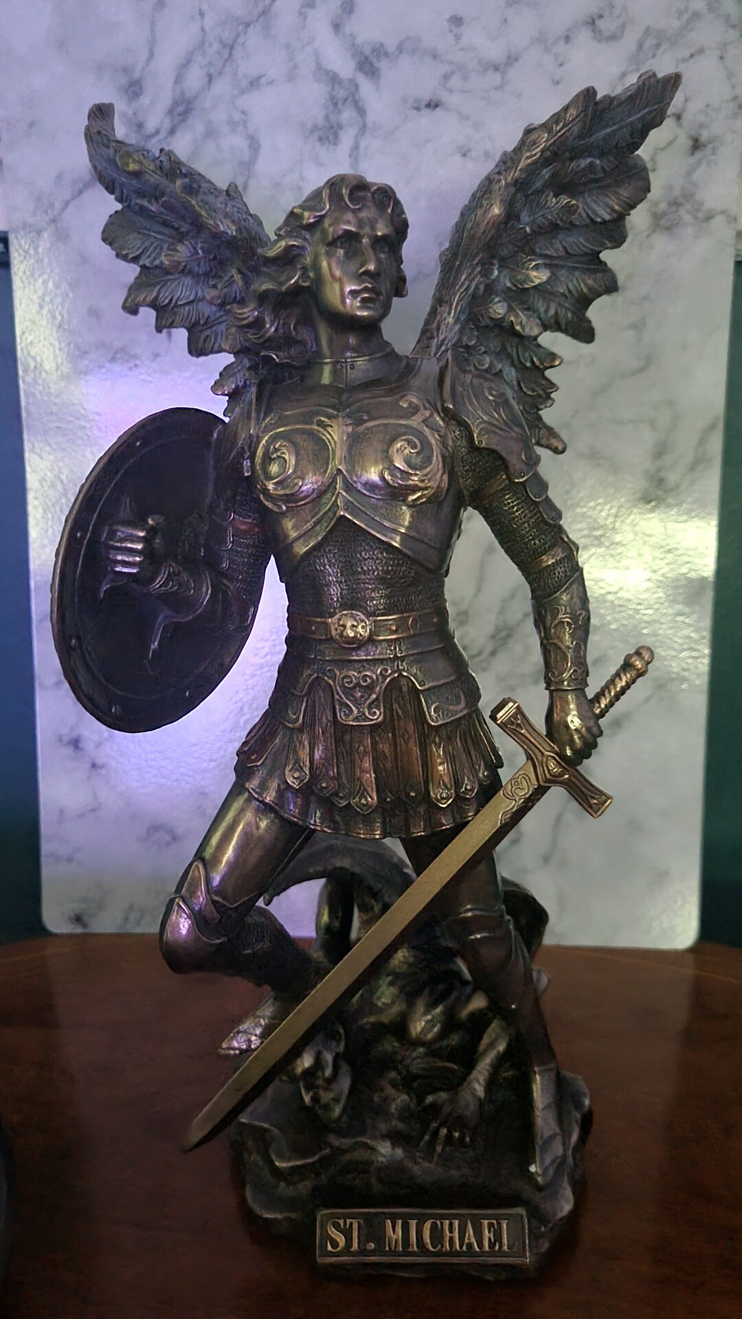 Saint Michael the Archangel - Ornate Statue - Etsy