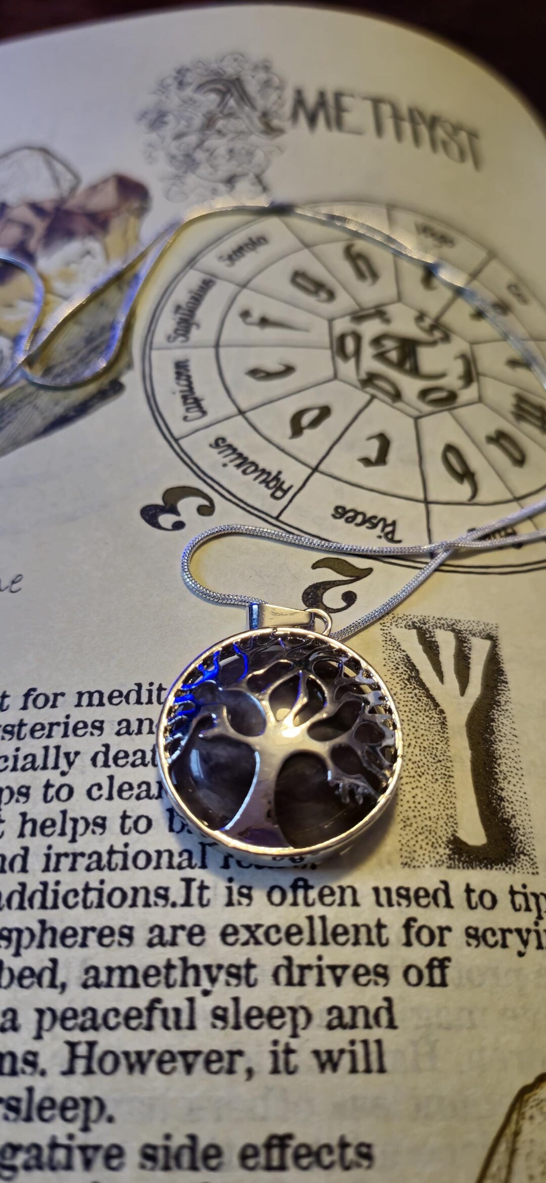 Magical Protection Amethyst Tree of Life Amulet - Etsy