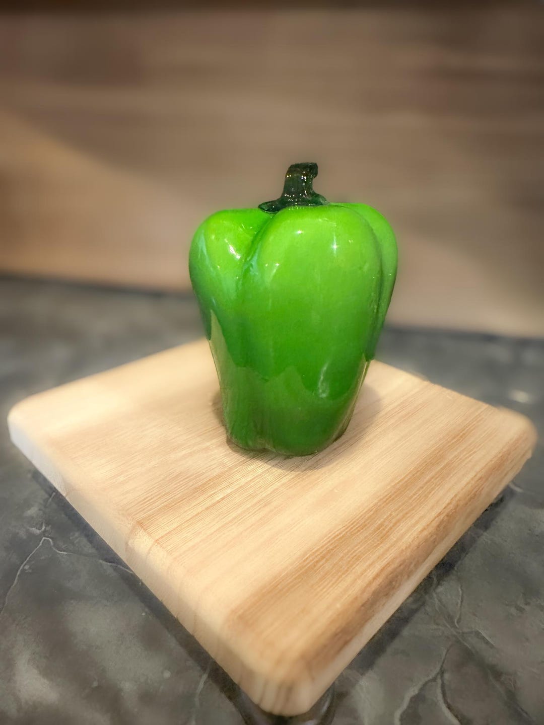 Vintage Glass Art, Glass Vegetable, Green Pepper, Bell Pepper, Life ...