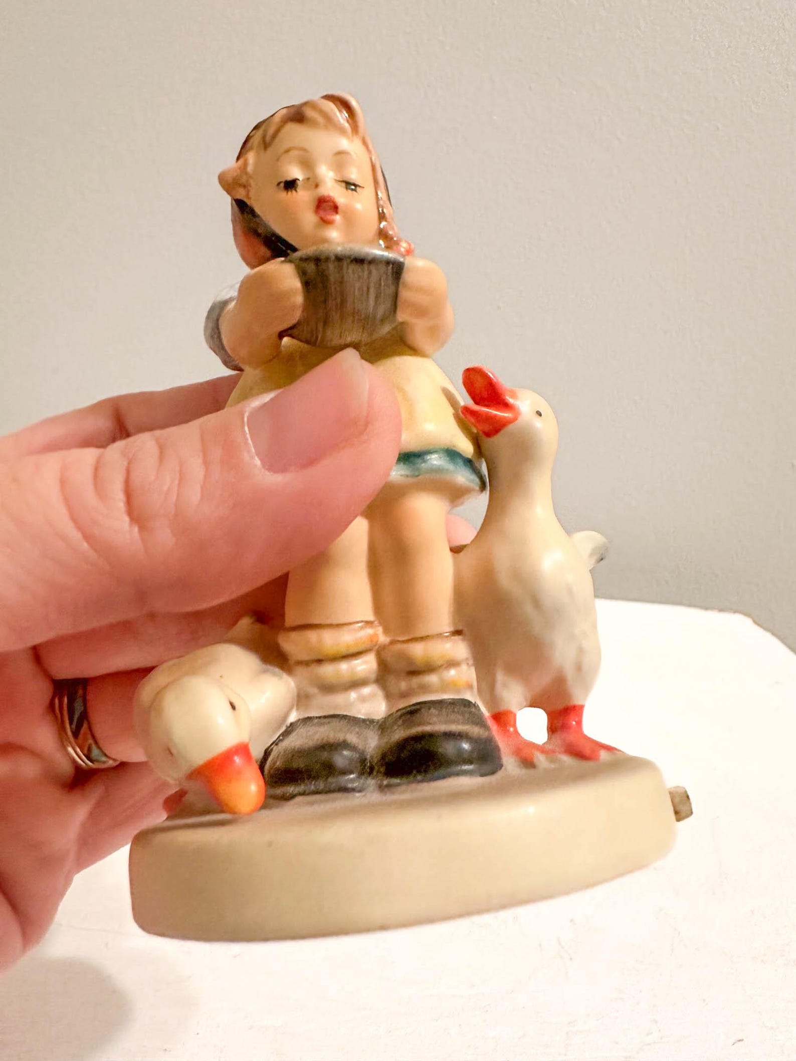 Vintage Hummel Figurine, Be Patient, Germany, Adorable Girl Feeding Ducks - Etsy