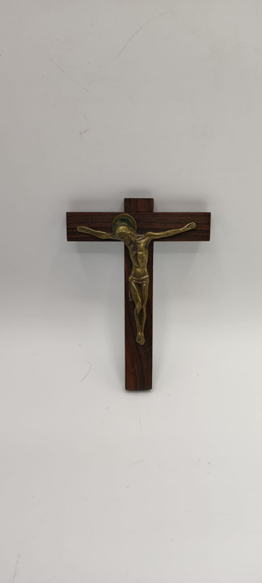 Ancient Christian Cross in Wood With Jesus in Brass. - Etsy