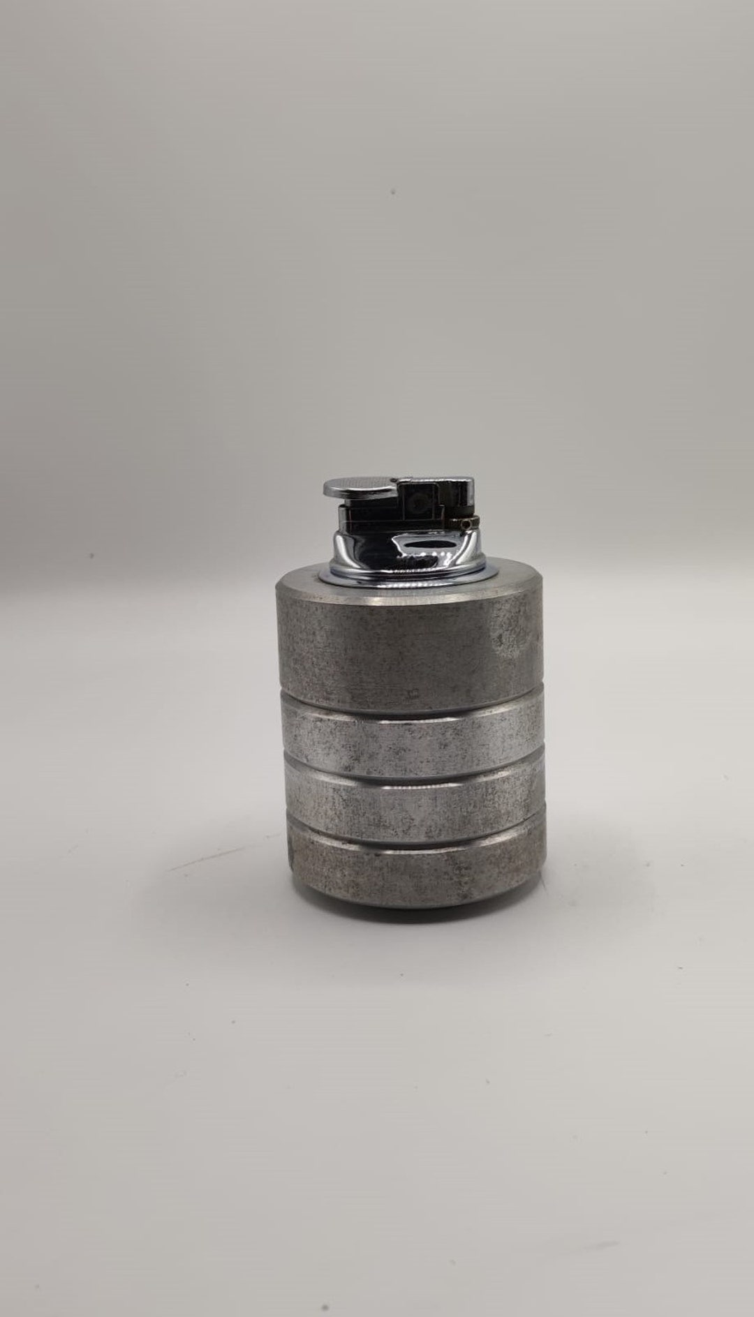 Vintage Metal Gas Lighter With Interlocking Ashtrays - Etsy