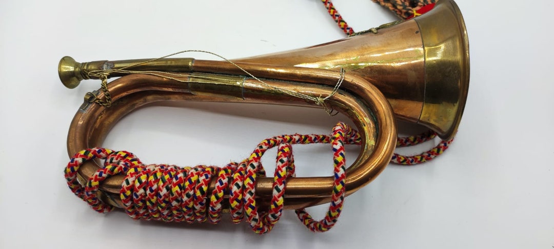 Vintage Copper and Brass Military Cavalry Bugle - Etsy