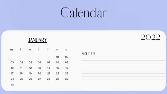 Digital Calender Printable Planner Daily Planner Weekly - Etsy