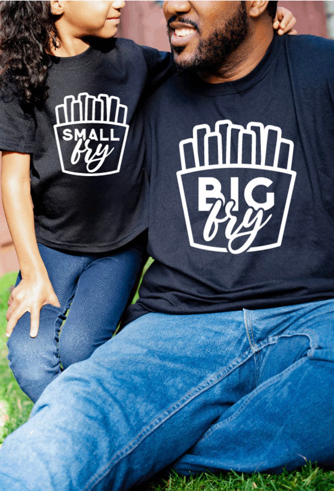 Big Fry, Small Fry Family Matching T-shirts, Daddy & Me, Mommy and Me ...