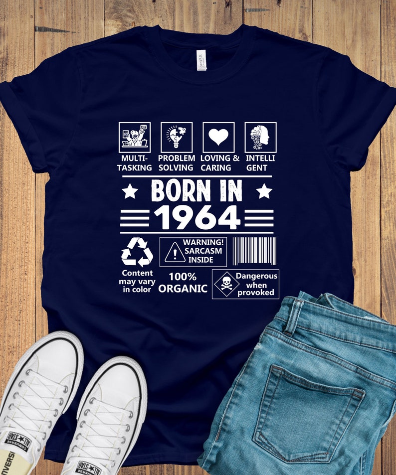 60th Birthday,60th Birthday Gift,vintage 1964 Tshirt,personalized ...