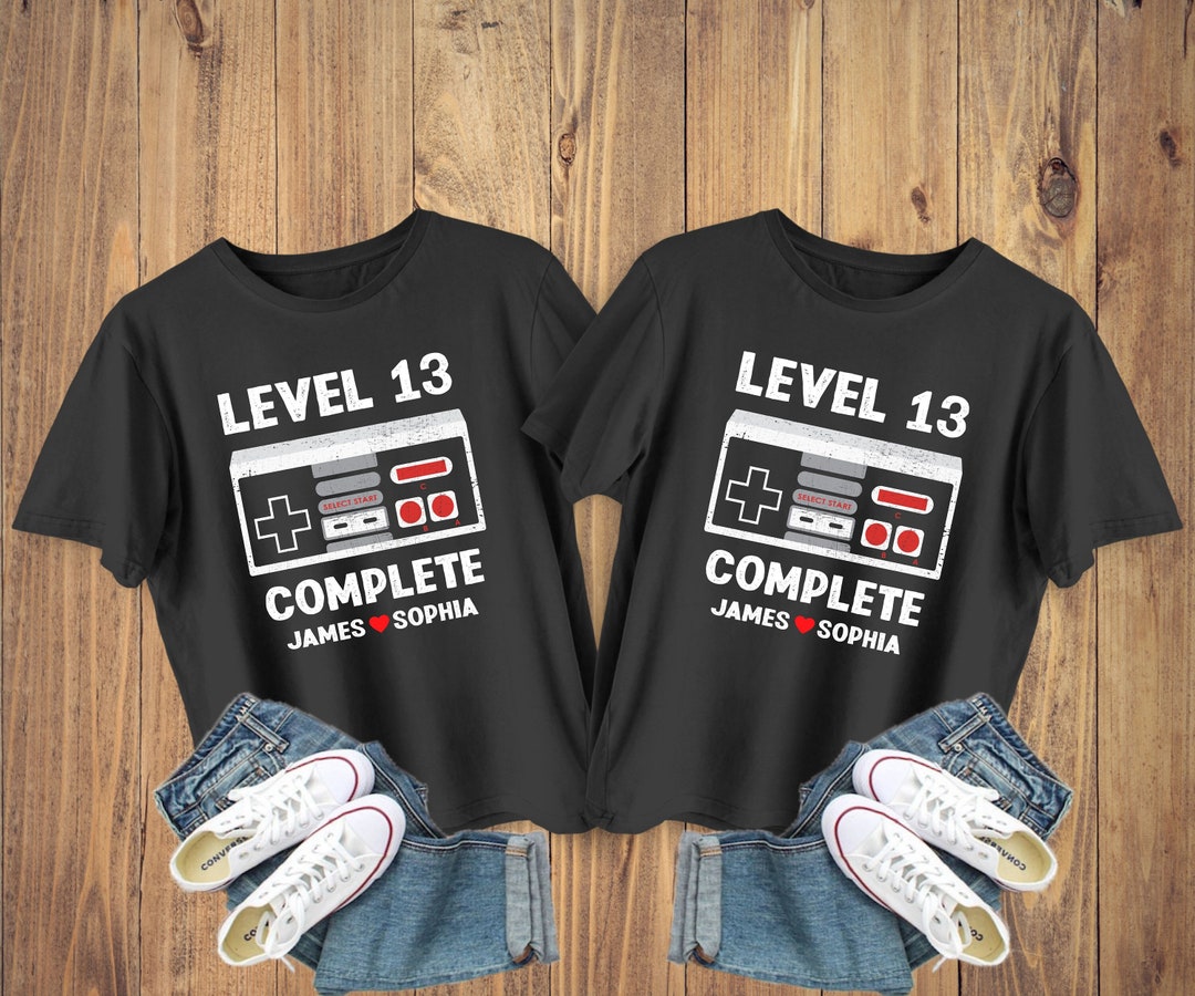 Level 13 Complete Shirt Custom 13th Anniversary Gift for Husband Wife ...