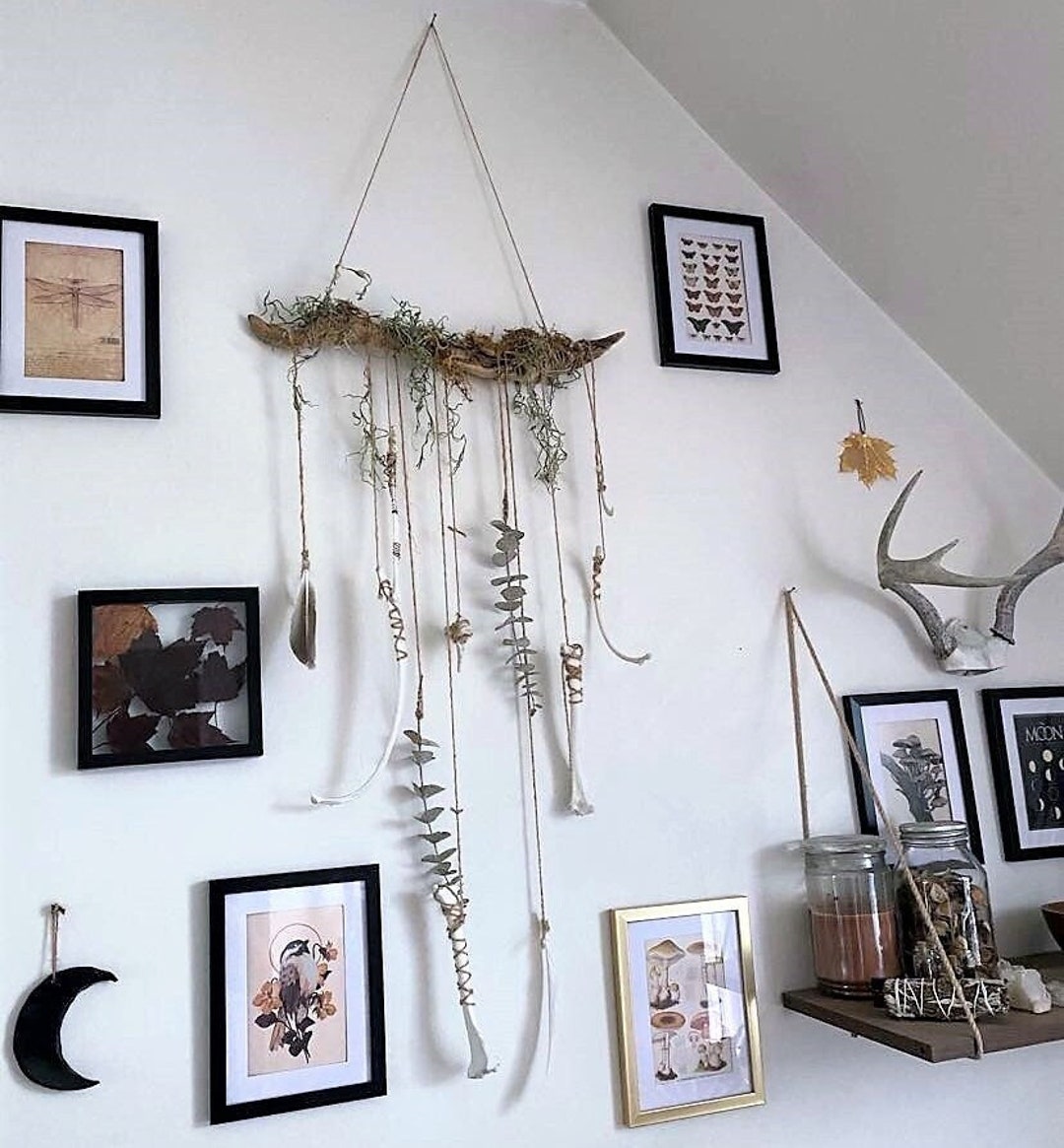 Animal Bone Wall Hanging, Natural Organic Wall Decor, Animal Bone Art ...