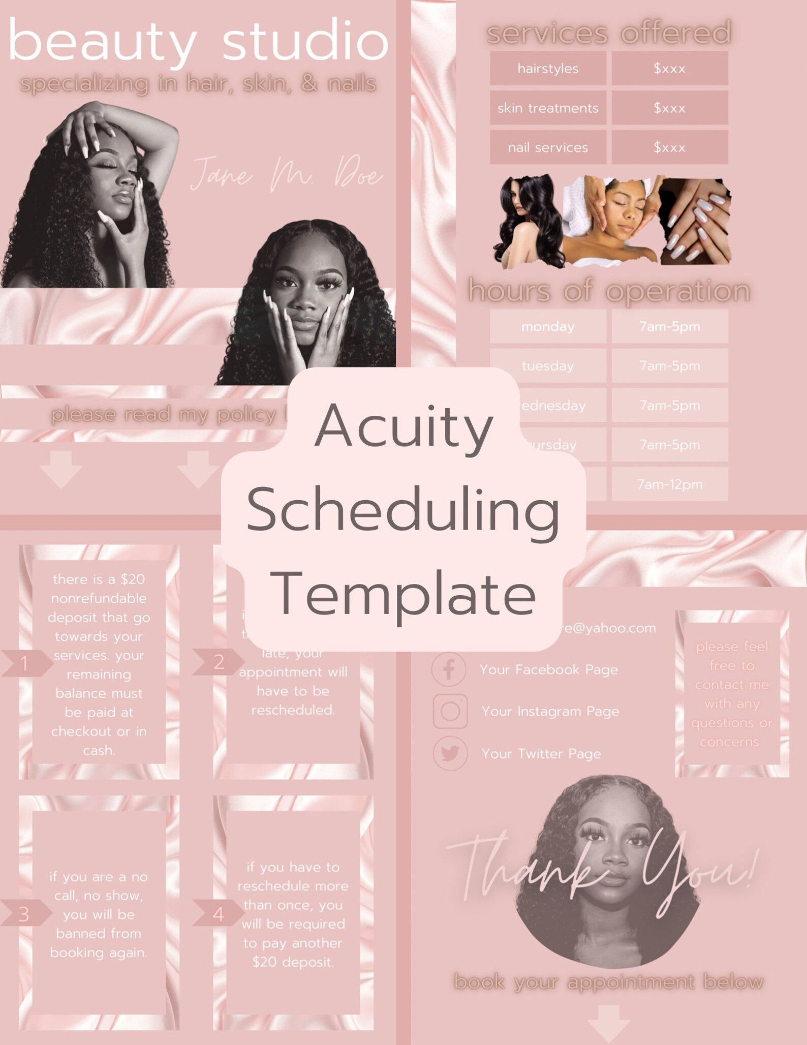 Acuity Scheduling Template - Etsy