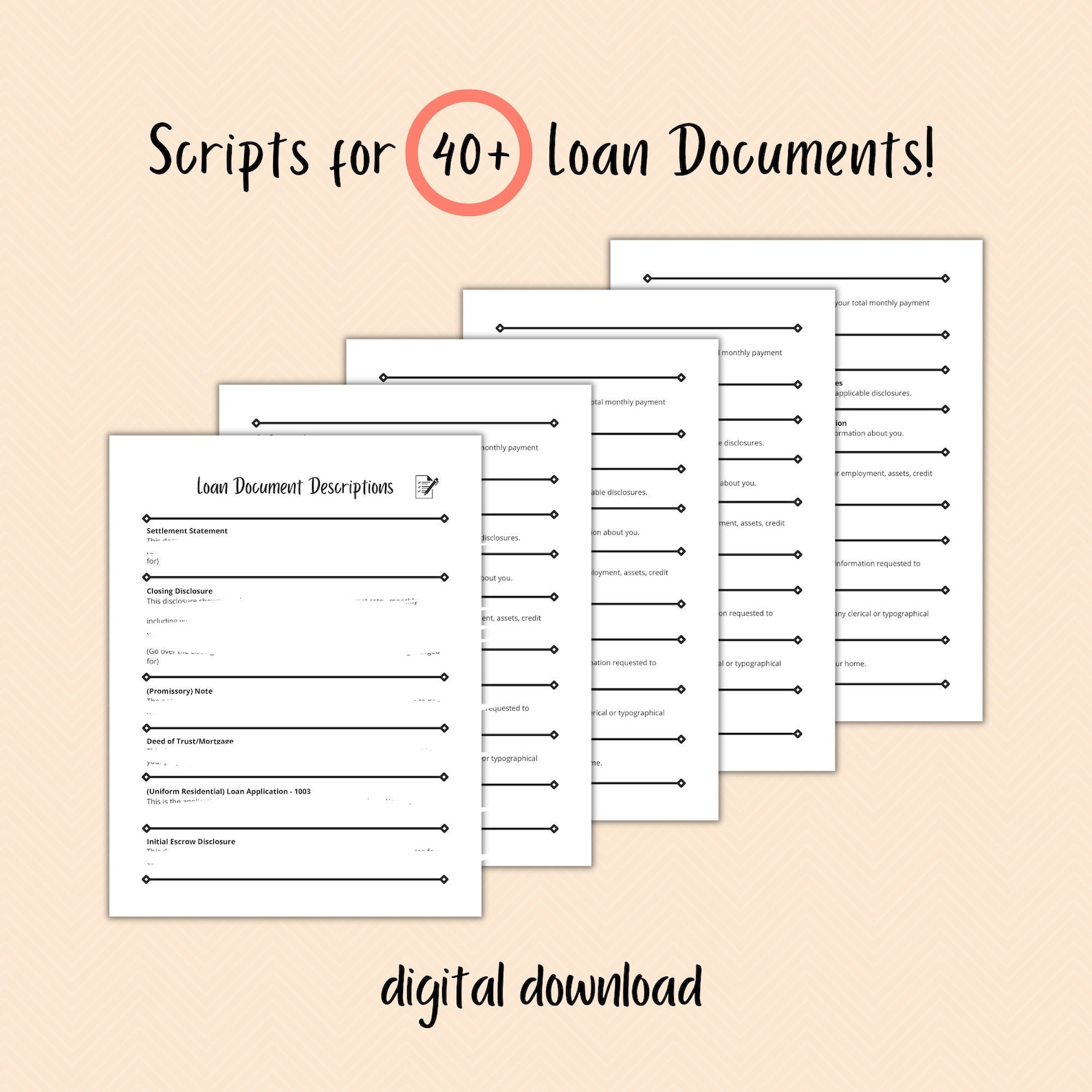 SCRIPTS to 40+ Loan Documents for Loan Signing Agents - Notary Signing ...