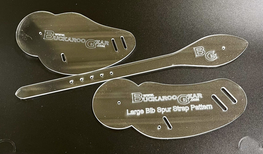 Small & Large Bib Style Spur Strap Acrylic Pattern Combo Set - Etsy