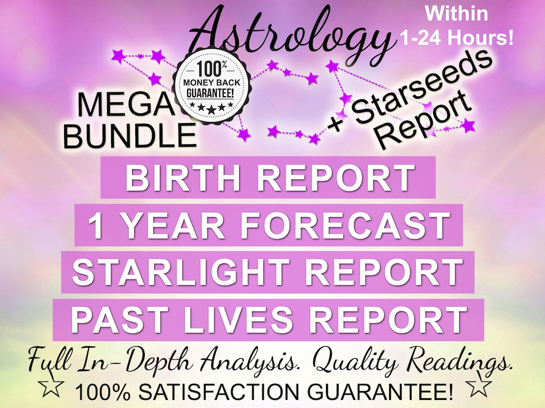 Astrology Birth Chart + Starseeds Report + 1 Year Forecast + Past Lives ...