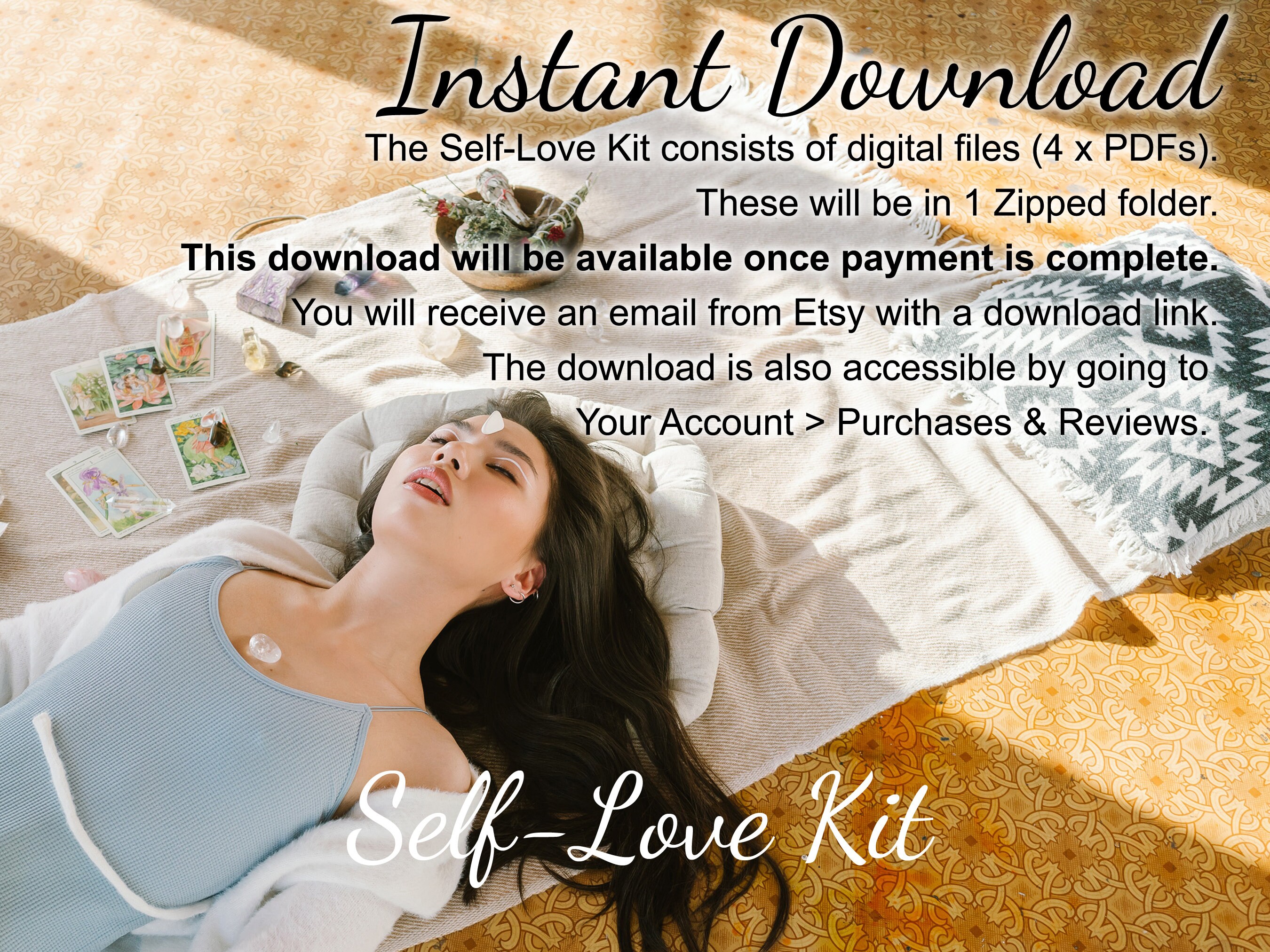Self Love Kit Affirmation Cards Self Care Mental Health - Etsy