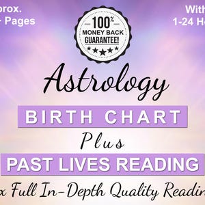 Past Lives Reading Astrology Birth Chart Report, In-depth Birth Reading ...