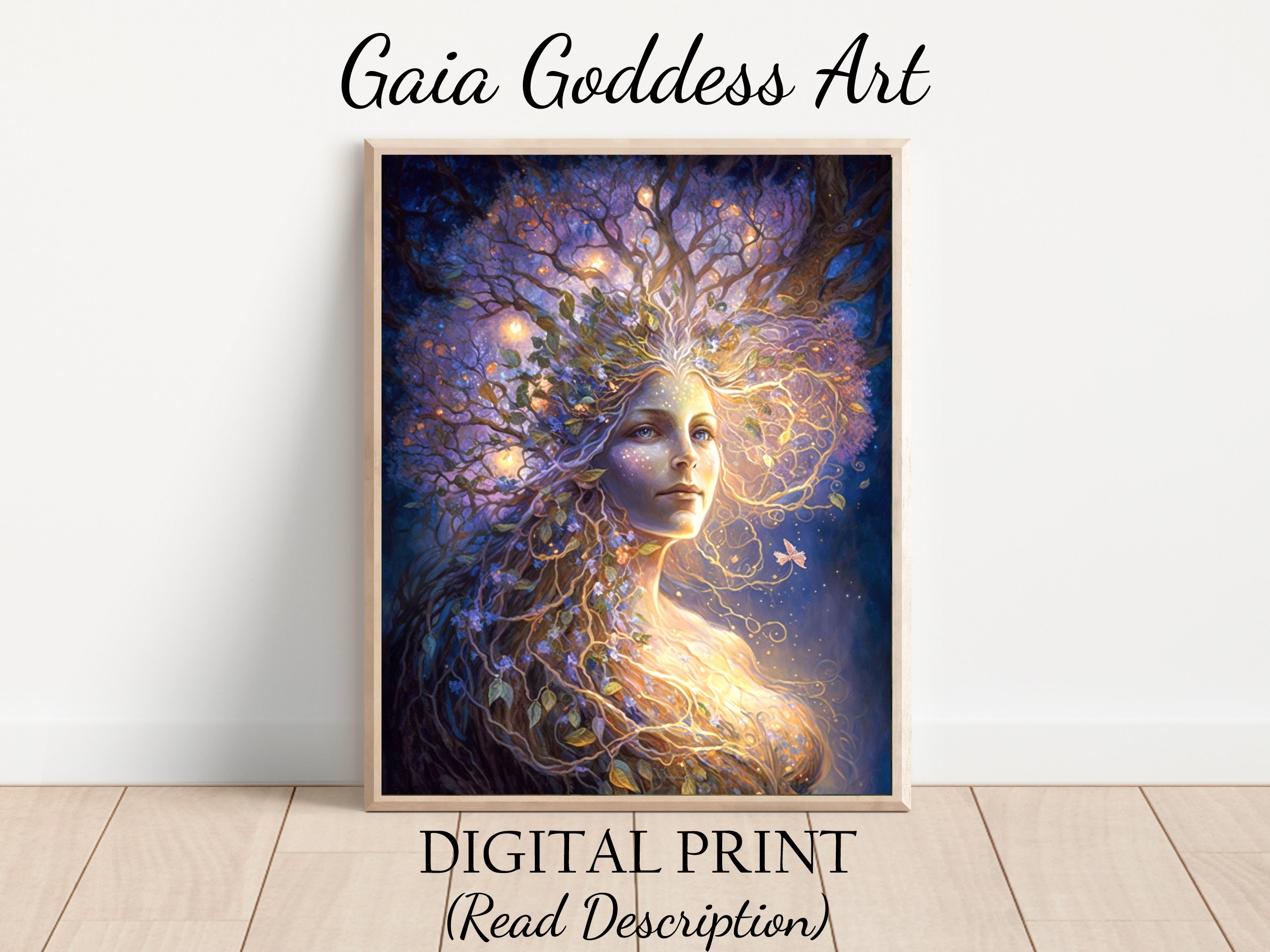 Gaia Goddess Wall Art Goddess Print Divine Feminine Art - Etsy