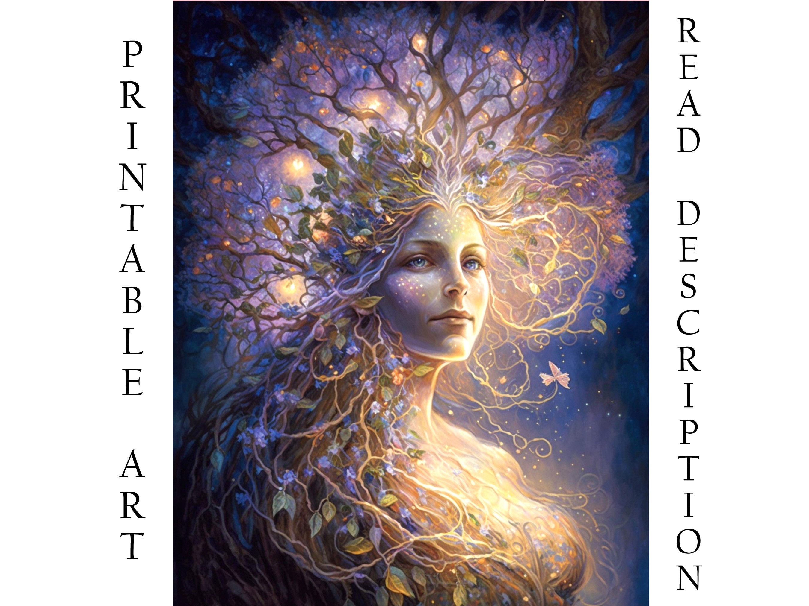 Gaia Goddess Wall Art Goddess Print Divine Feminine Art - Etsy