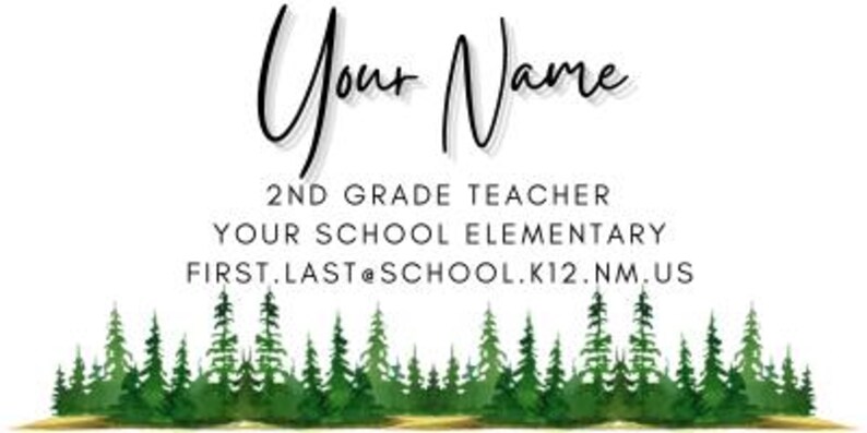 Pine Tree Email Signature - Etsy