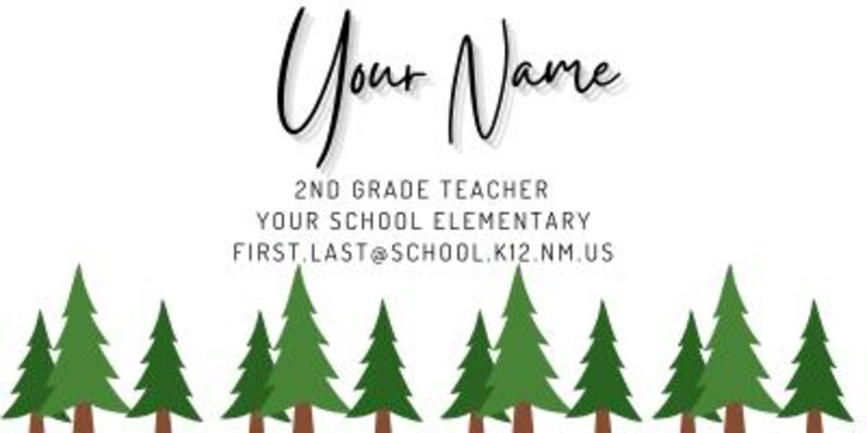 Pine Tree Email Signature - Etsy