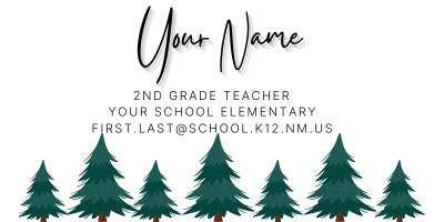 Pine Tree Email Signature - Etsy