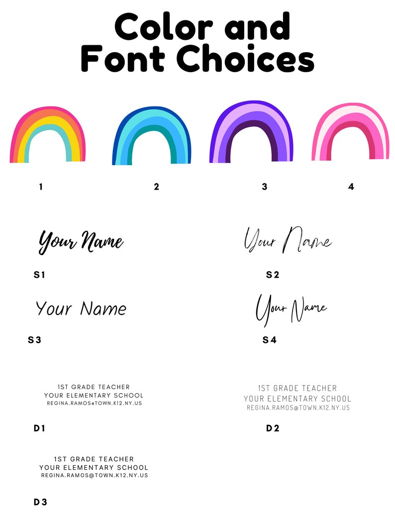 Rainbow Email Signature - Etsy