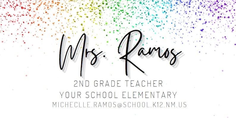 Rainbow Glitter Email Signature - Etsy