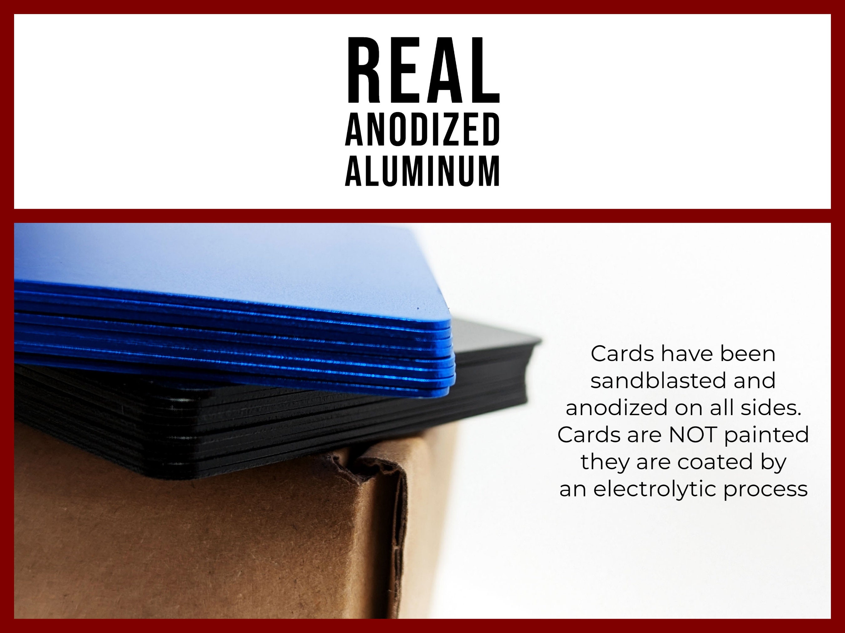 50 Anodized Aluminum Business Card Blanks, Metal Business Cards - Etsy