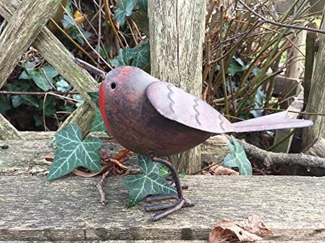 Metal Robin Garden Ornament - Etsy UK