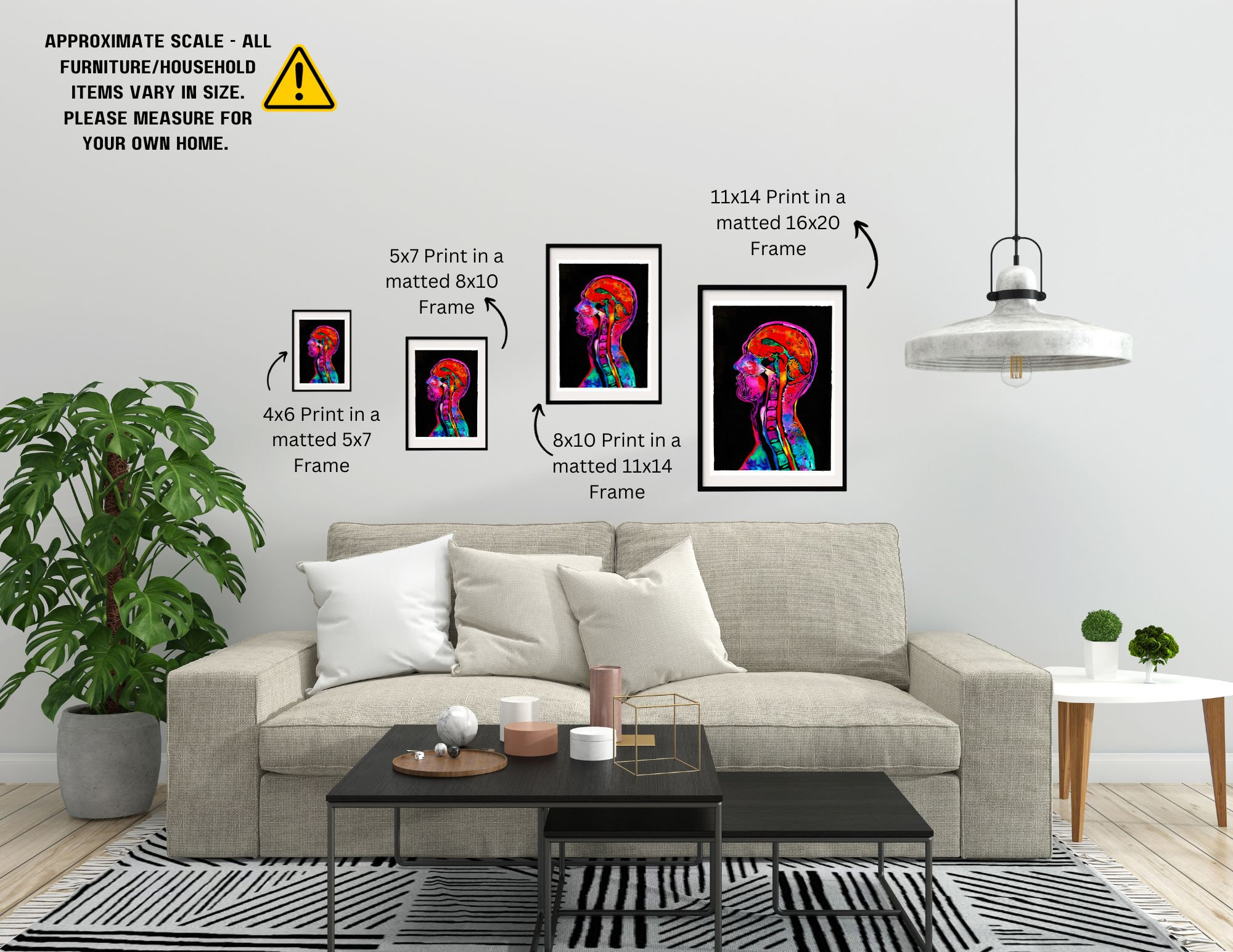 Brain Scan Art PET Scan Art Watercolor Painting ADD Art Doctors Office ...