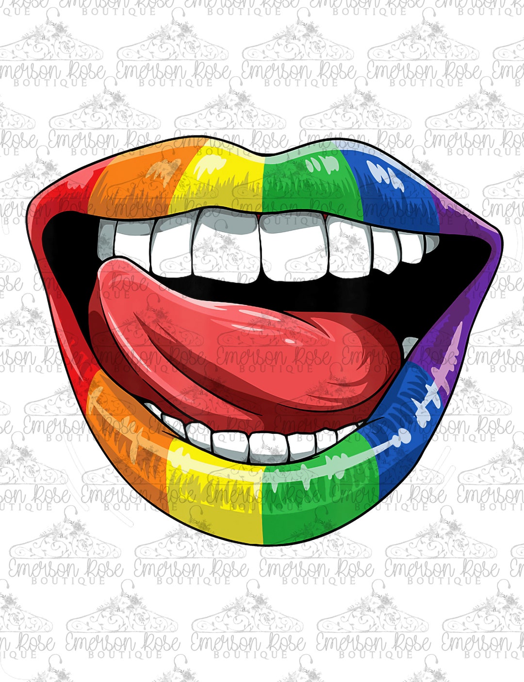 PRIDE Rainbow Pride Lips Sublimation PNG Image Digital Image - Etsy
