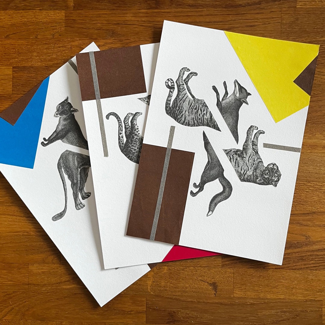 Original Collage Art Handmade Paper Mixed Textures - Etsy